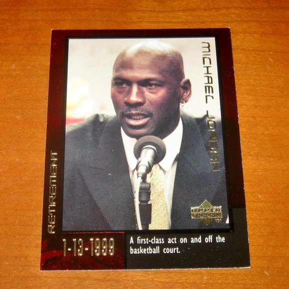 Upper Deck | Other | Vintage Michael Jordan Retirement Card 999 Upper ...